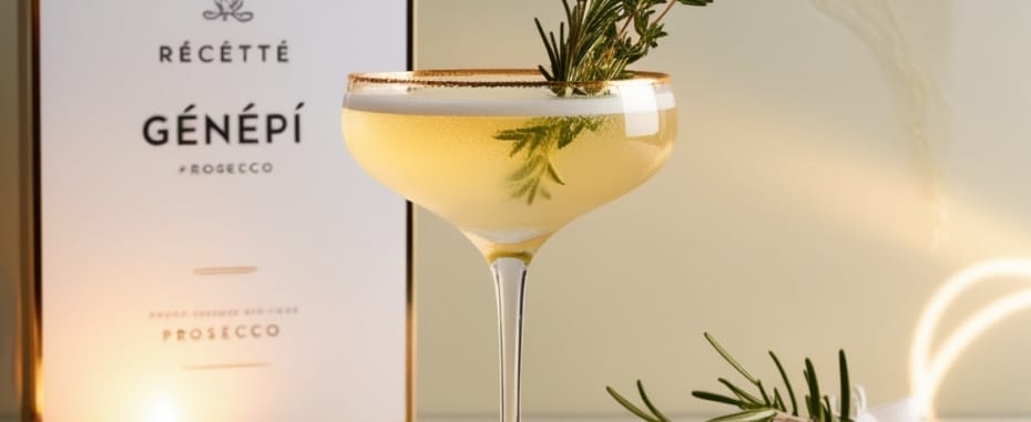 Recette : Cocktail de génépi et prosecco - Coopérative laitière de Moutiers
